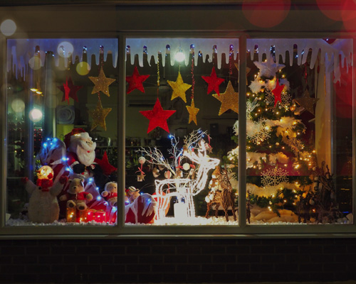 Be the envy of the street with a fantastic Christmas window display
